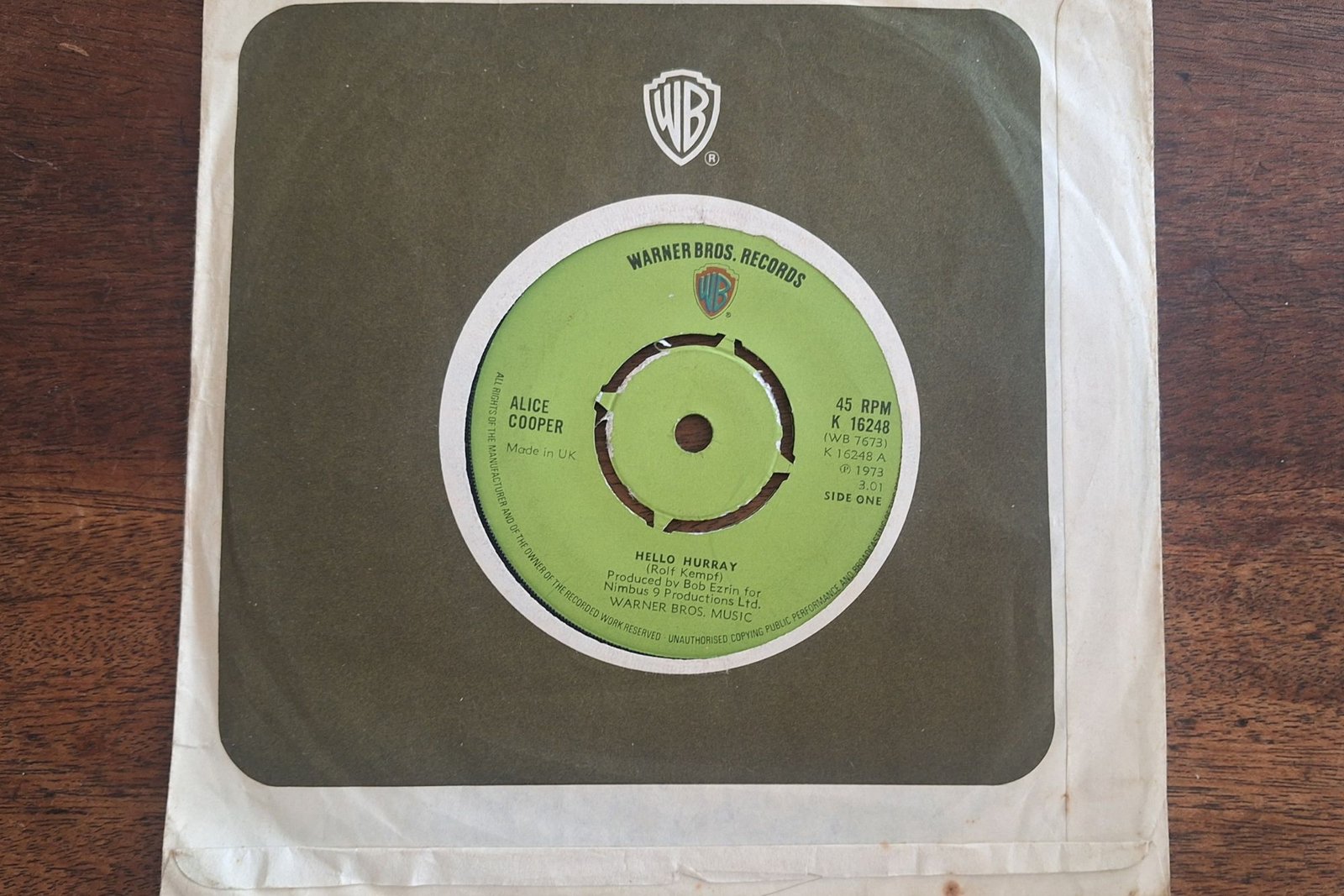 Alice Cooper - Hello Hurray (G+/Gen) (7") - Mr Vinyl